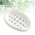 Creative Oval Silicone Soap Dish Tray with Drain for Shower, Bathroom ...