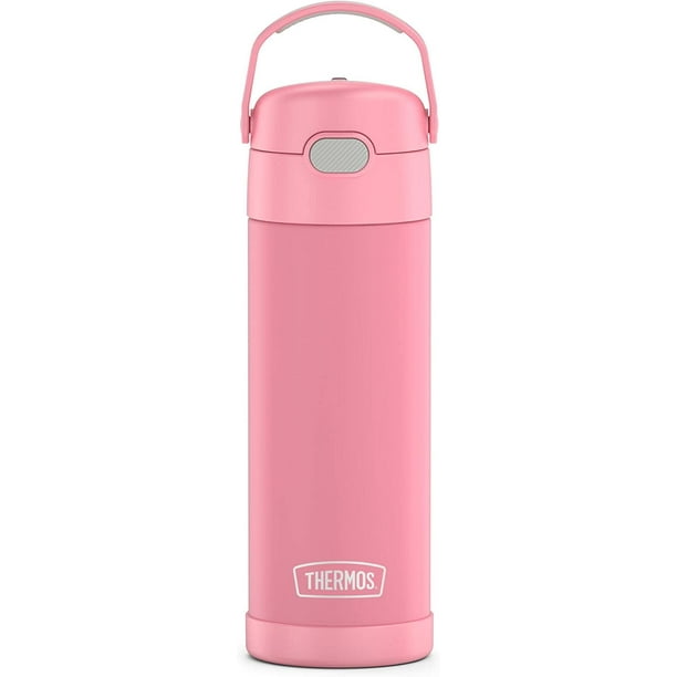 THERMOS FUNTAINER 16 Ounce Stainless Steel Vacuum Insulated Bottle with Wide Spout Lid, Pink ...