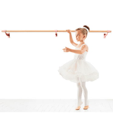 Gymax Portable 4FT Double Freestanding Ballet Barre Dancing Stretching ...