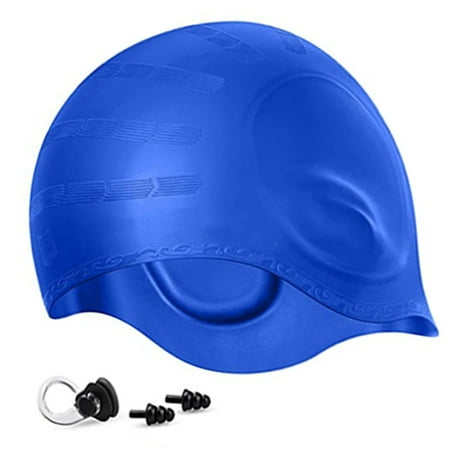wuaynoat Swimming Hat Elastic Ladies Hair Flexible Ear Plugs Moisture ...