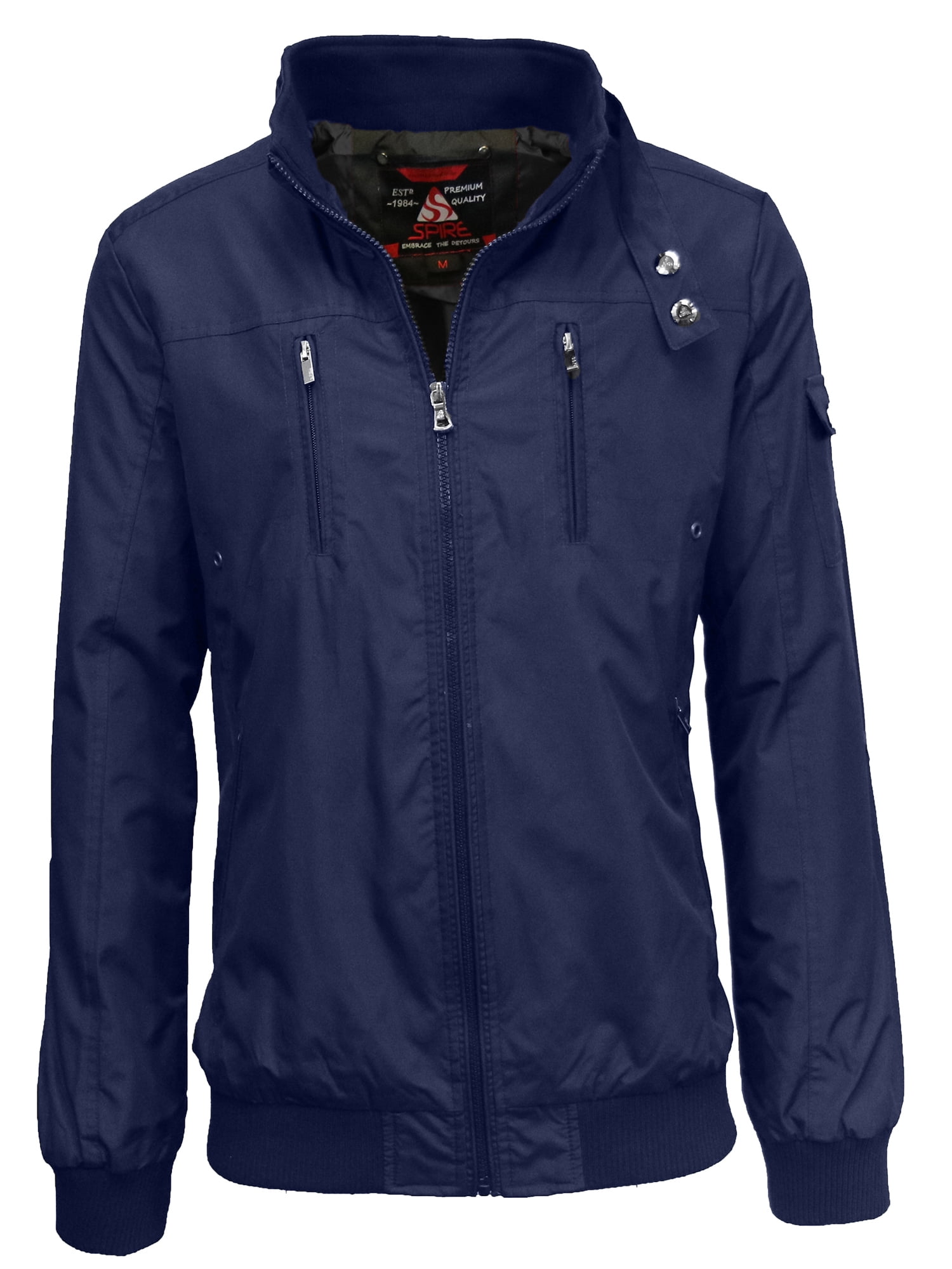 GBH Mens Lightweight Flight Moto Bomber Jackets - Walmart.com