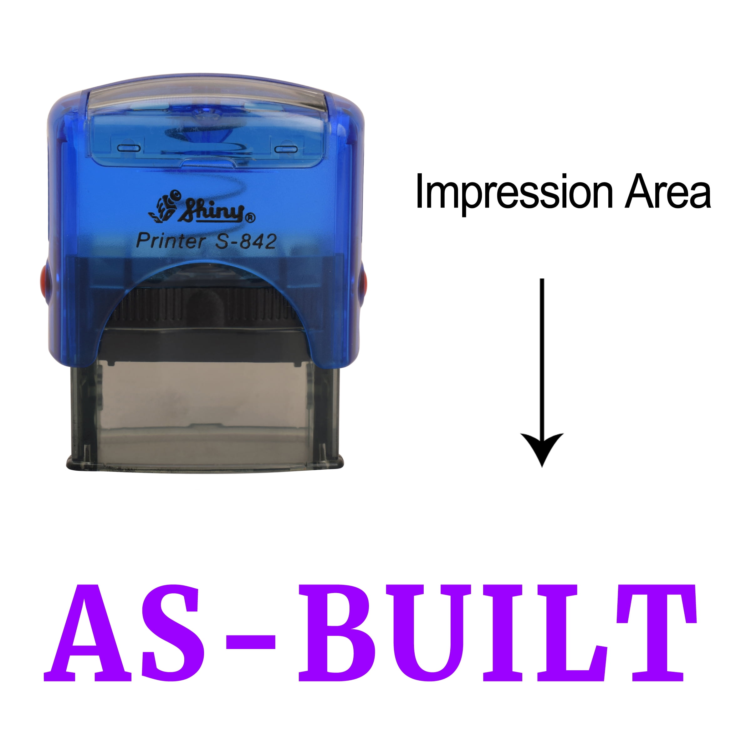eloria AS-Built Self Inking Rubber Stamp Business Custom Stamp Office ...