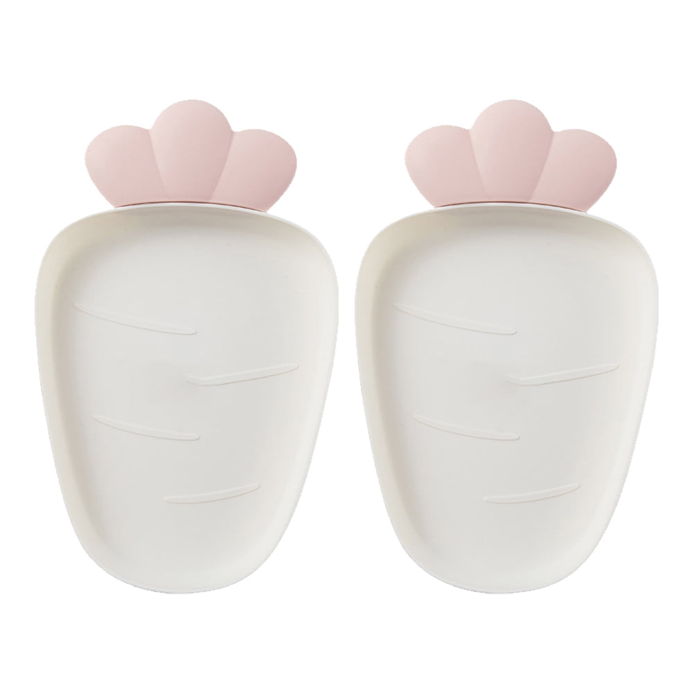 Strawberry Plastic Trays Snack Plates Kitchen Bowls,2 Pack Plastic ...