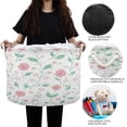 Collapsible 20" Round Storage Basket with Handles Laundry Hamper Open ...