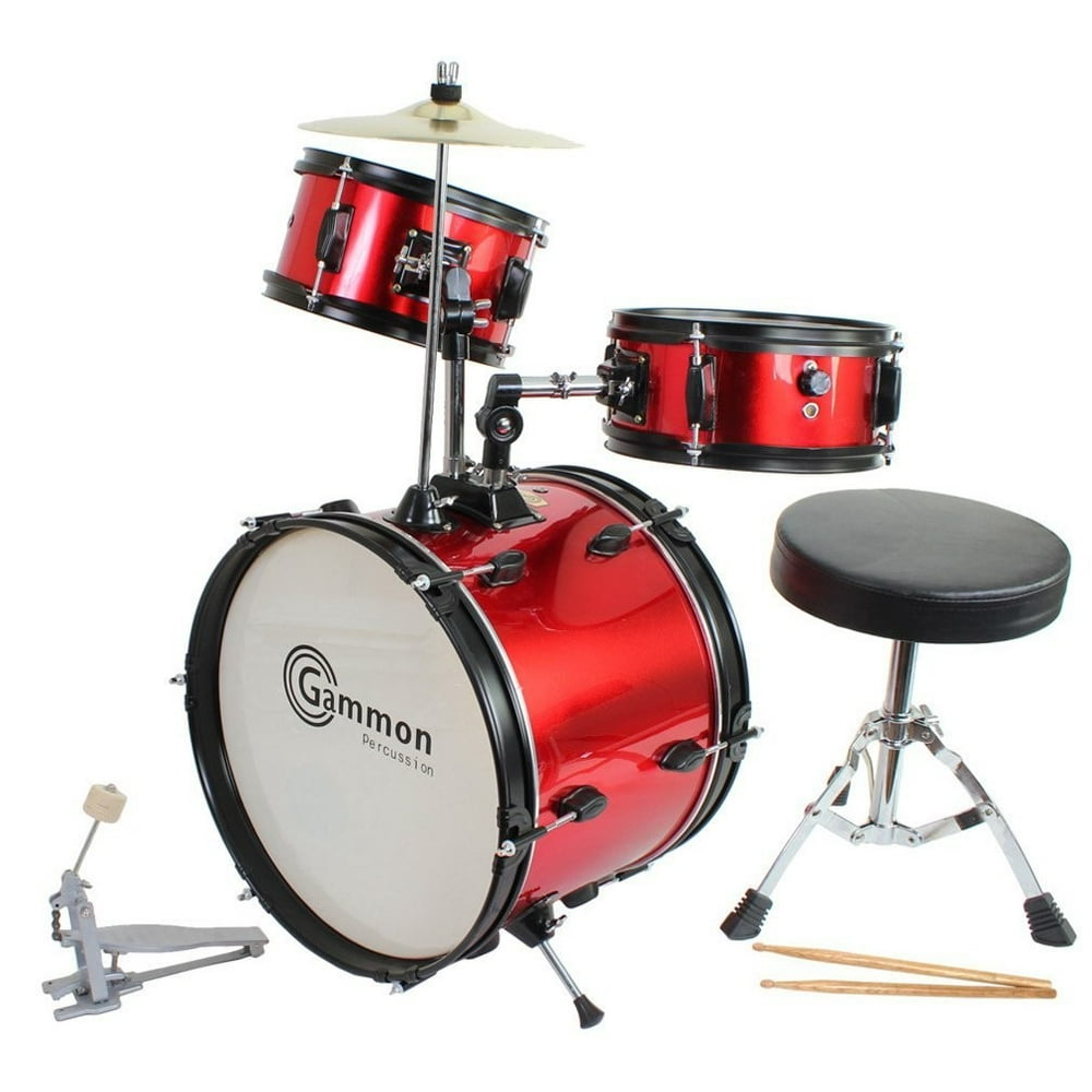 Gammon Drum Set Red Complete Junior Kit With Cymbal Sticks Hardware And ...