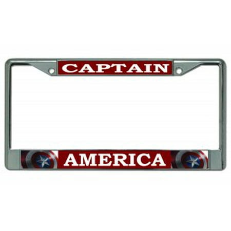 Captain America Chrome License Plate Frame - Walmart.com