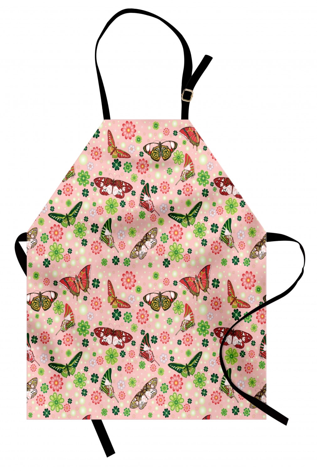 Nature Apron Butterflies Flowers Shamrocks Vibrant Botanical ...