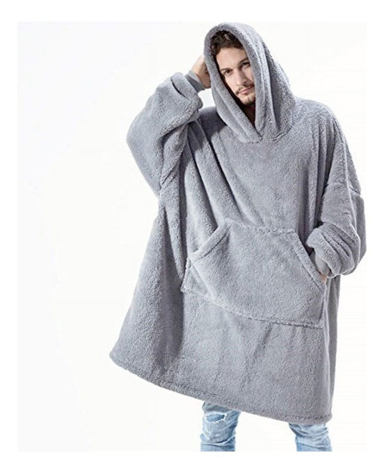 Cobija con Capucha y Mangas con Bolsillos, Cálida y Acogedora Manta ...