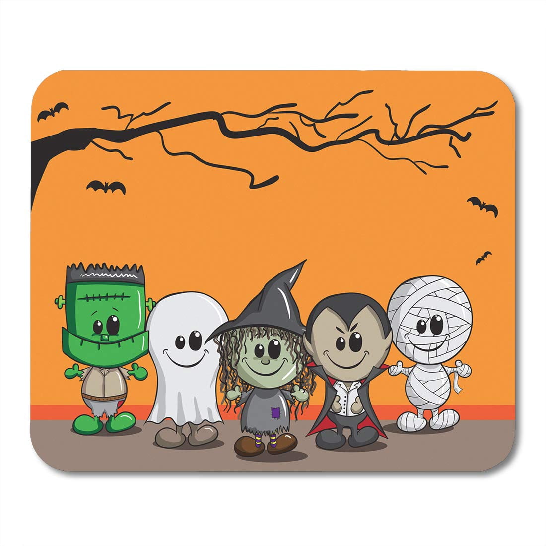 KDAGR Orange Cartoon Cute Halloween Frankenstein Ghost Witch Dracula ...