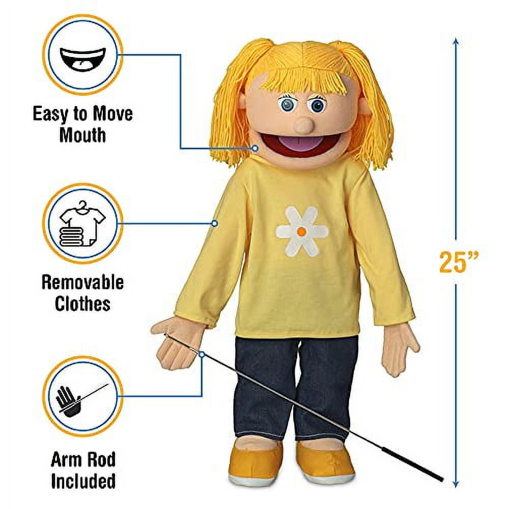 Click here for Silly Puppets Katie  Peach Girl  Full Body  Ventri... prices