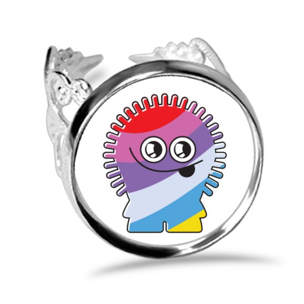 Universe And Alien Rainbow Alien Ring Adjustable Love Wedding ...