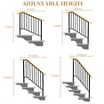 Winado Solid wood & Steel Handrails for Outdoor Steps - Exterior Hand ...