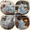 Coastal Crab Throw Blanket for Couch, Soft Lightweight Flannel Fleece ...