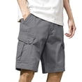 CAIVO Mens Casual Shorts With Pockets Fashion Loose Fit Solid Color ...