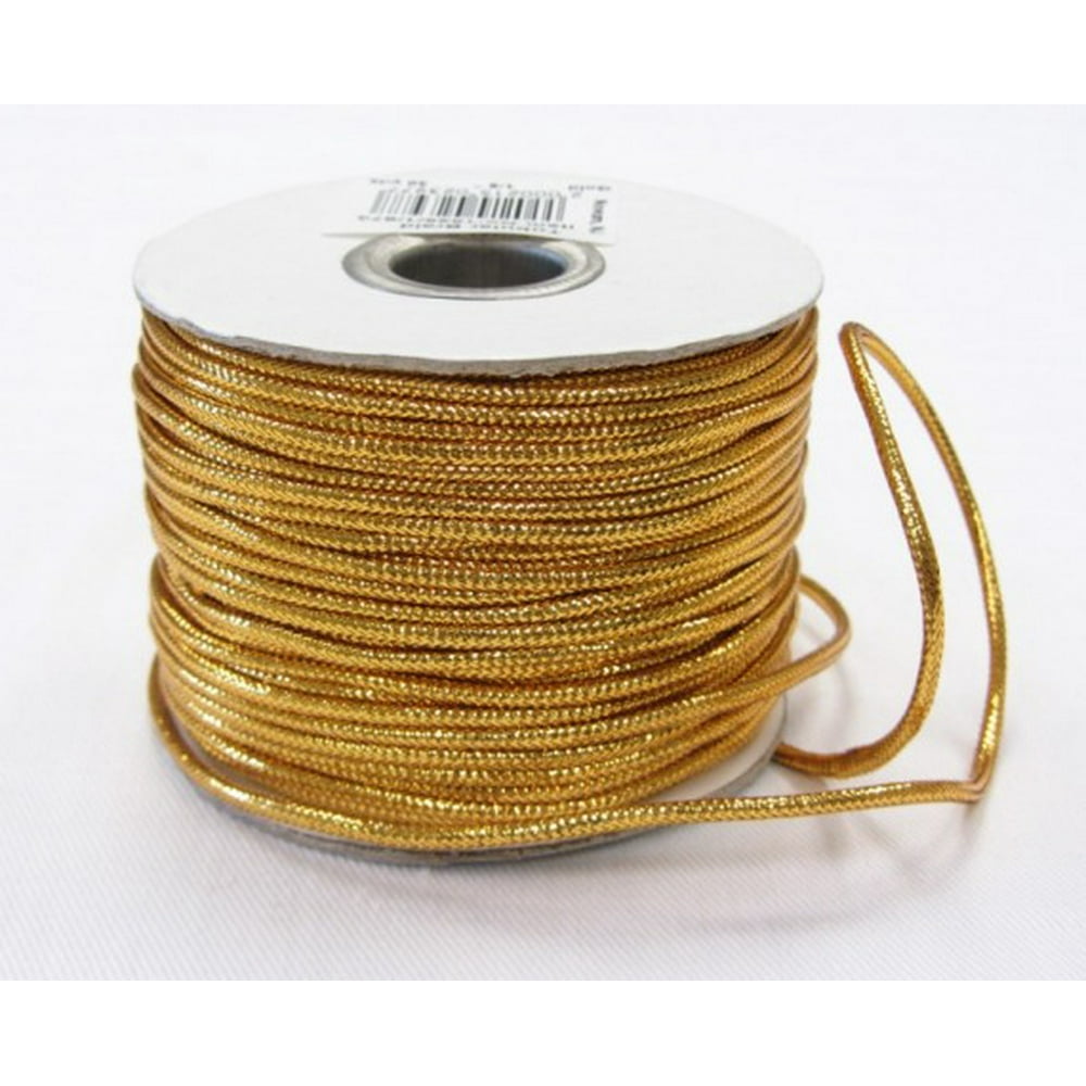 Ribbon Bazaar Tubular Braid 1/8 inch Gold 50 yards Cording - Walmart ...