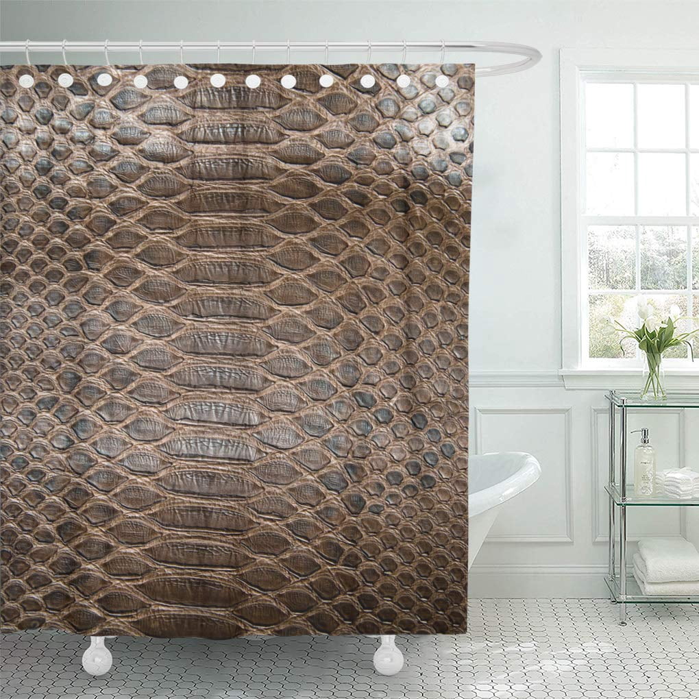 CYNLON Alligator Black Skin Brown Crocodile Snake Serpent Snakeskin ...