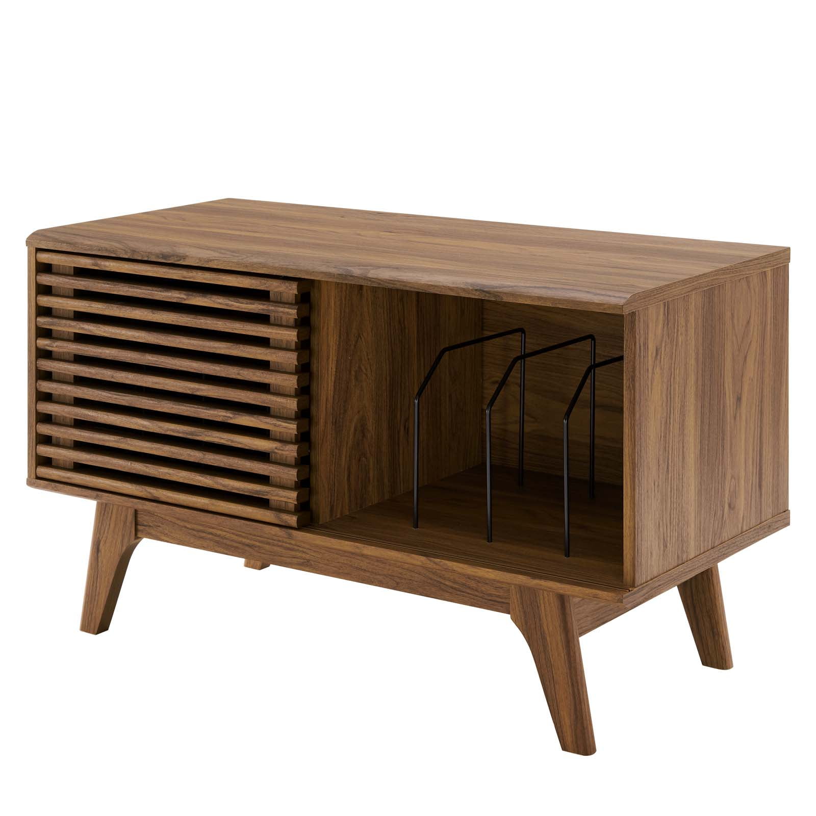 Sofa Side Table Display Stand, Wood, Brown Walnut, Modern Contemporary ...