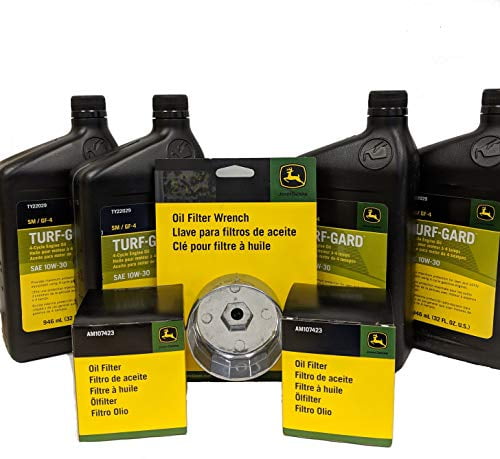 John Deere Double Oil Change Kit, Includes Filter Wrench - (4) TY22029 ...