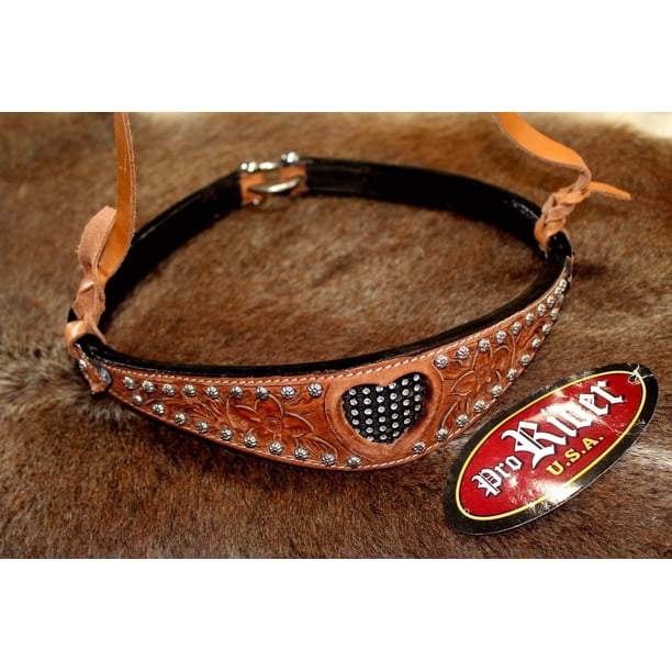 Horse Show Bridle Western Leather Barrel Racing Tack Rodeo NOSEBAND ...