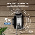 Outdoor GFCI Outlet with Extra-Duty in Use Cover, 20 Amp TRWR Self-Test ...