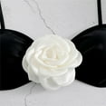 Sexy Flower Bandeau Swimwear Thong Bikini 2024 Women Lace Up Swimsuits