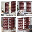 Bigfoot and Plaid Red Pattern Blackout Curtains,Triple Weaved Fabric ...