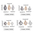 1 Box Alloy Charms with Cubic Zirconia Mixed Shapes Mixed Color 72pcs ...