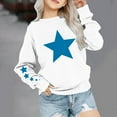 Frnrwgo Girls Sweatshirts for Kids Star Print Round Neck Pullover ...