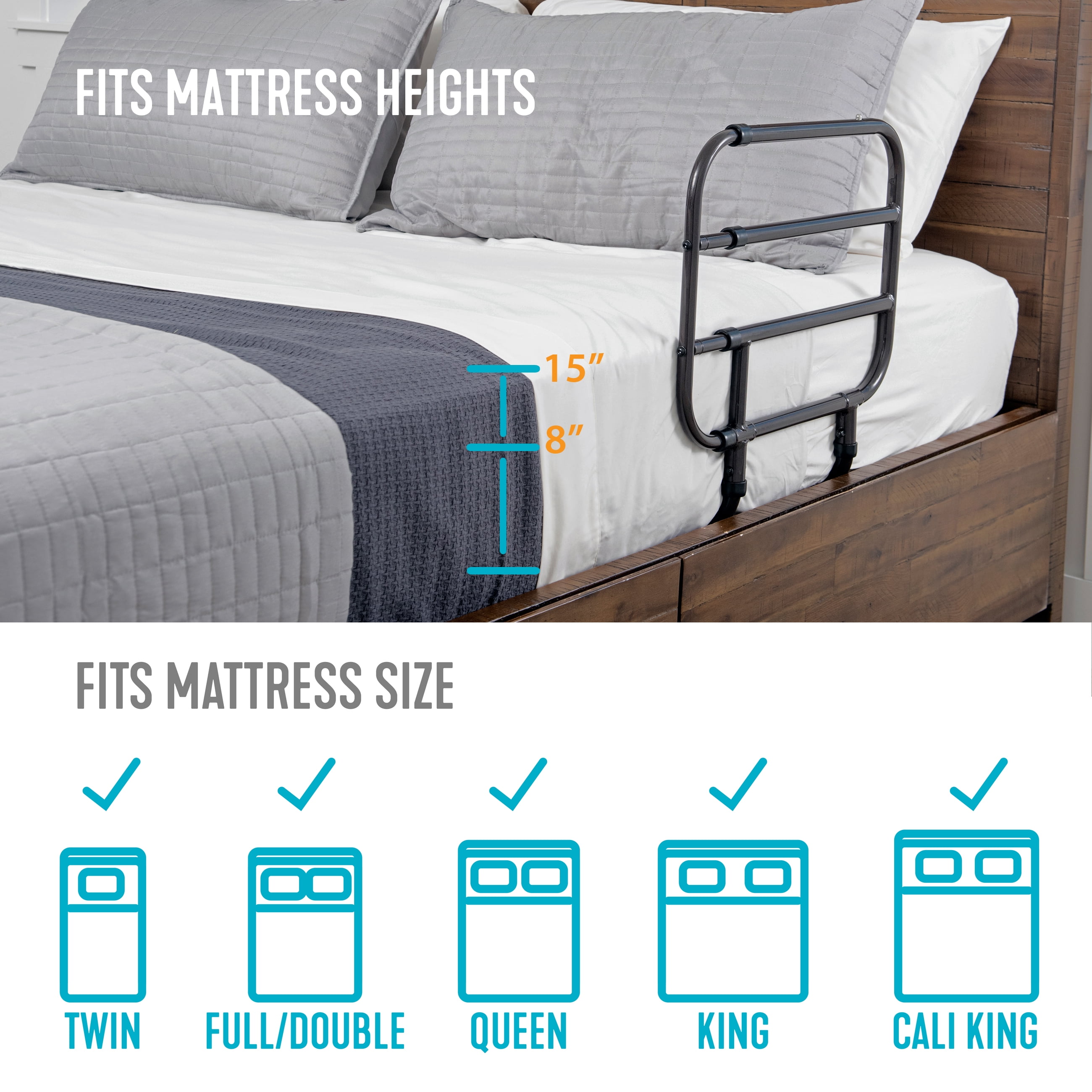 Able Life Bedside Extend-A-Rail, Adjustable Senior Australia | Ubuy
