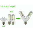 SSKFHGI 2 in 1 E27 Lamp Socket Splitter Adapter Light Double Stand Bulb ...