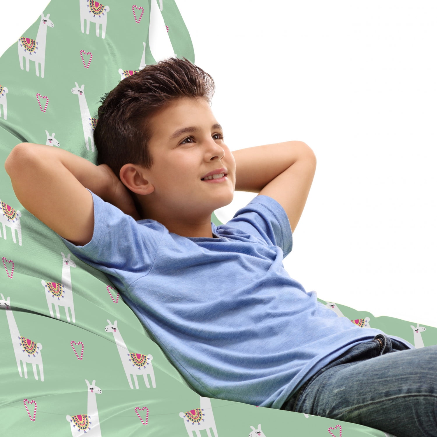 Llama Lounger Chair Bag, Candy Cane Hearts Fun Pattern on Pastel ...