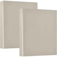 Cream 3 Ring Binder 1.5 Inch File Folder For 200 Sheets Round Ring ...