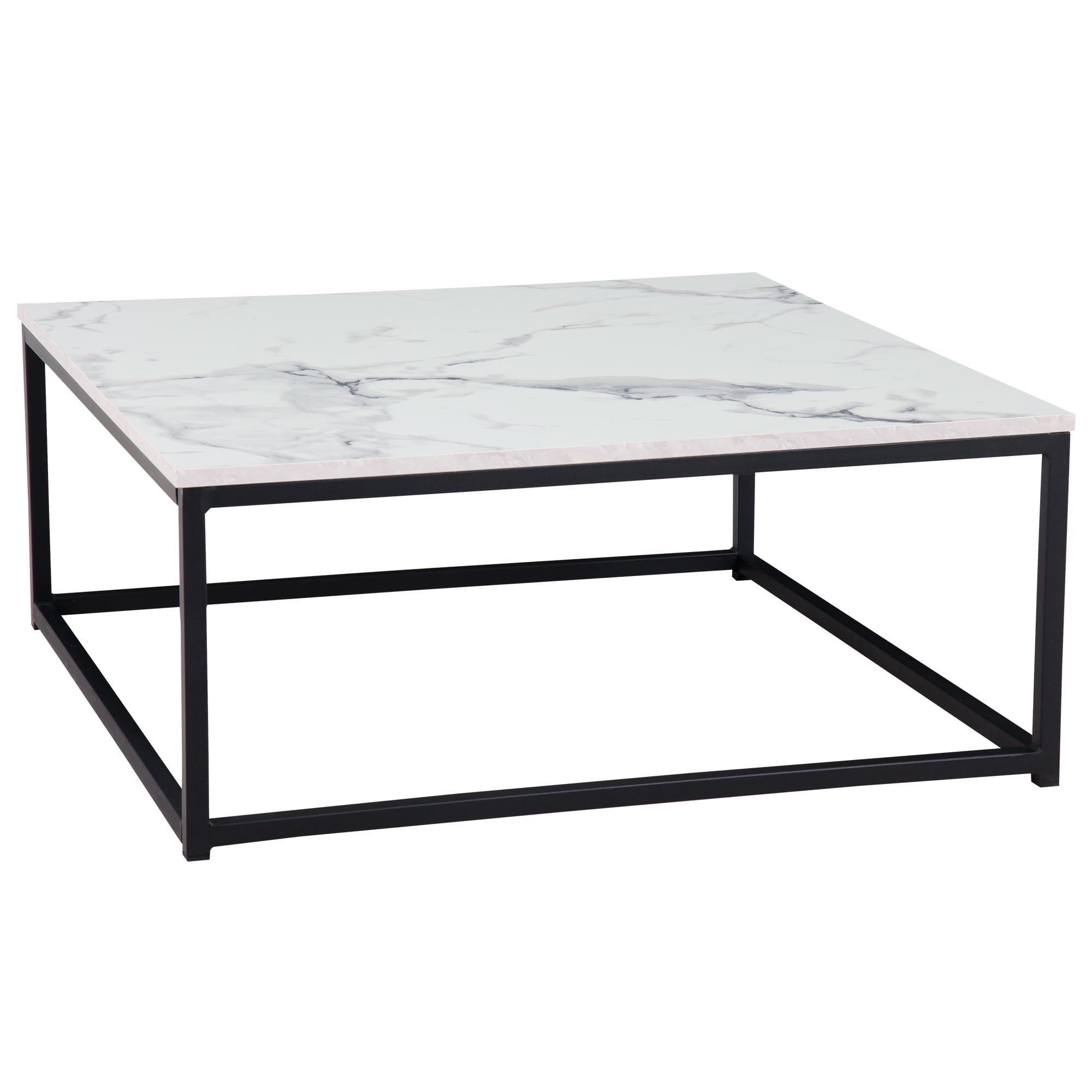 Wood Rectangle Coffee Accent Table Modern Industrial Style Wood Grain ...
