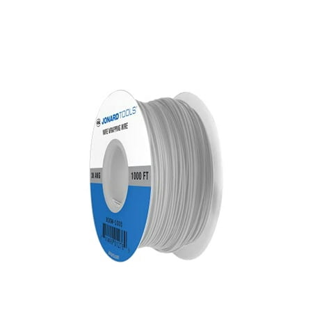 Jonard Tools R30W-1000 White Insulated Kynar Copper Wire Roll, 30 AWG ...