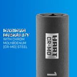 HART 10 Piece 3/8-inch CR-MO Impact Rated Socket Set, Metric Sockets ...