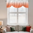 Abstract Art Tie Up Valance Curtains Classic Orange Line Gradient ...
