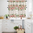 3 Piece Kitchen Curtains and Valances Set Flamingos Rustic Cafe ...