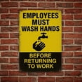 Employees Must Wash Hands Before Returning to Work Tin Sign Vintage ...