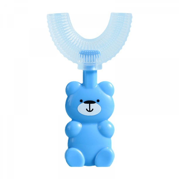 U-Shaped Toothbrush Kids, Food Grade Soft Silicone Brush Head, 360 ...