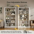 CBNTKI 5 Tier Large Bookshelf, 69'' Tall Bookcase with Adjustable ...