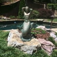 Homestyles 21"H Bronze Patina Sexy Merman Mermaid Sitting on Rock ...