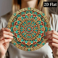 2D Flat, Room Decor Moroccan Mosaic Pattern Vintage Metal Wall Art, 8 ...