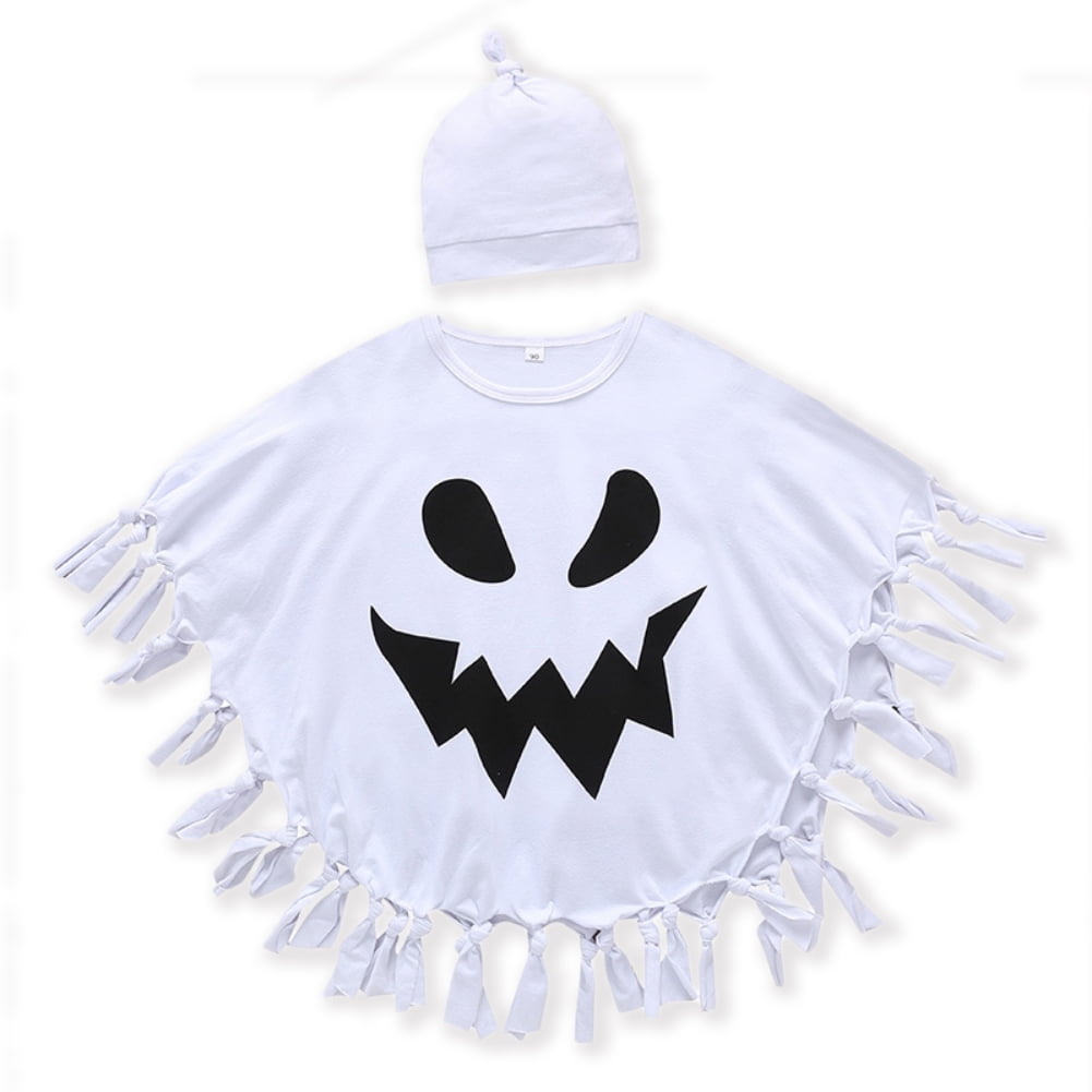 URMAGIC 2-6Y Kids Boy Girl Halloween White Ghost Cape with Hat Set ...