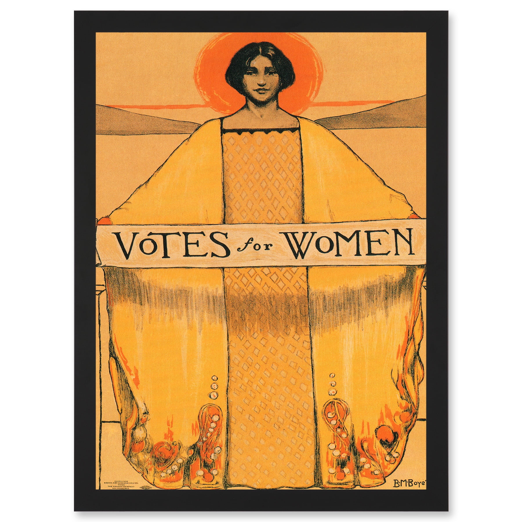 Votes For Women Suffrage 19th Amendment Vintage Poster Artwork Framed ...