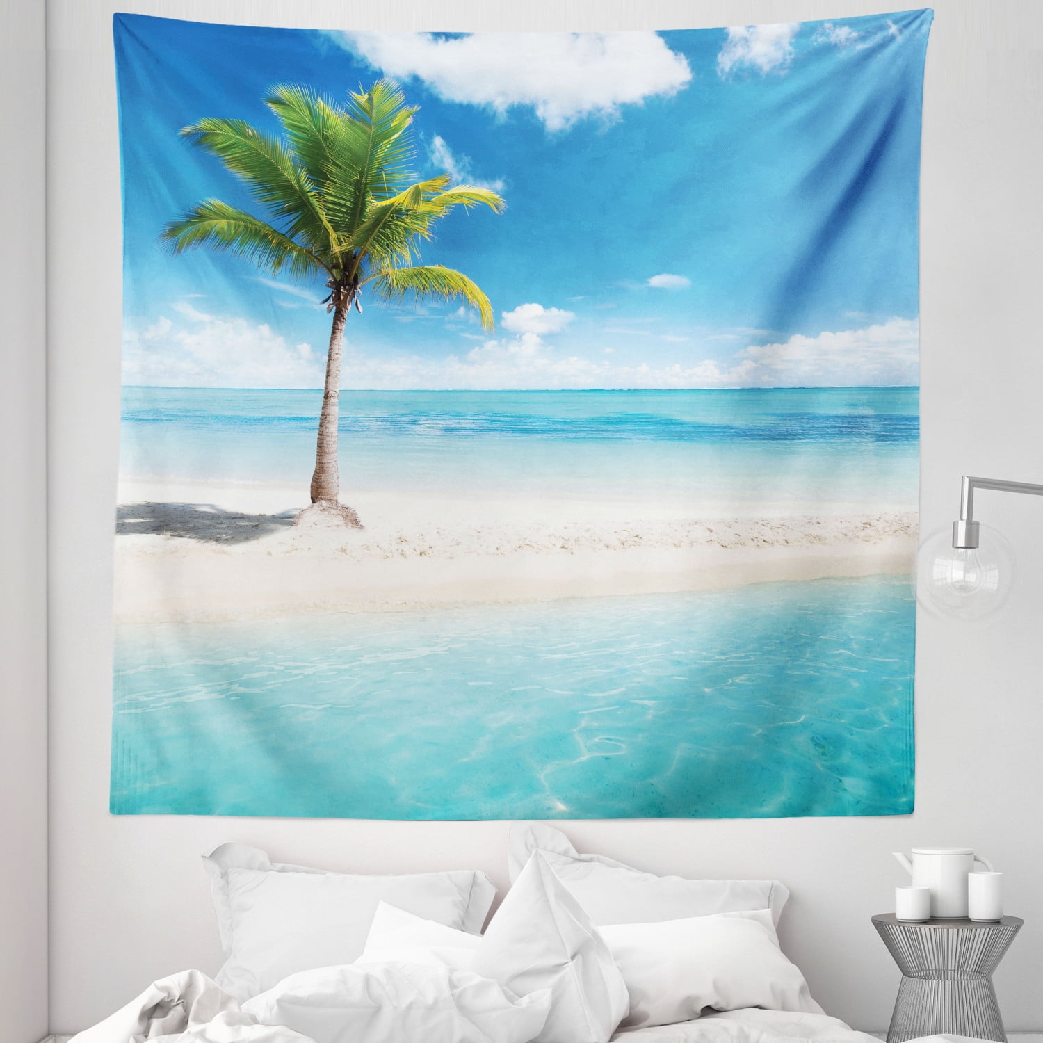Coastal Tapestry, Idyllic Scenery Seashore Picture Sun Rays View with ...
