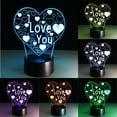 Wovilon Visual Night Light 7 Colors Change LED Desk Lamp Bedroom Home ...