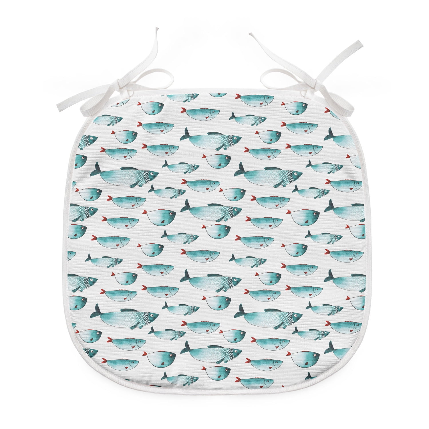 Koi Fish Dining Chair Pad, Regular Different Sized Japanese Koi Fish ...