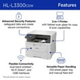 Brother All-In-One HL-L3300CDW Multifunction Digital Color Laser Printer with Scanner, Copier ...