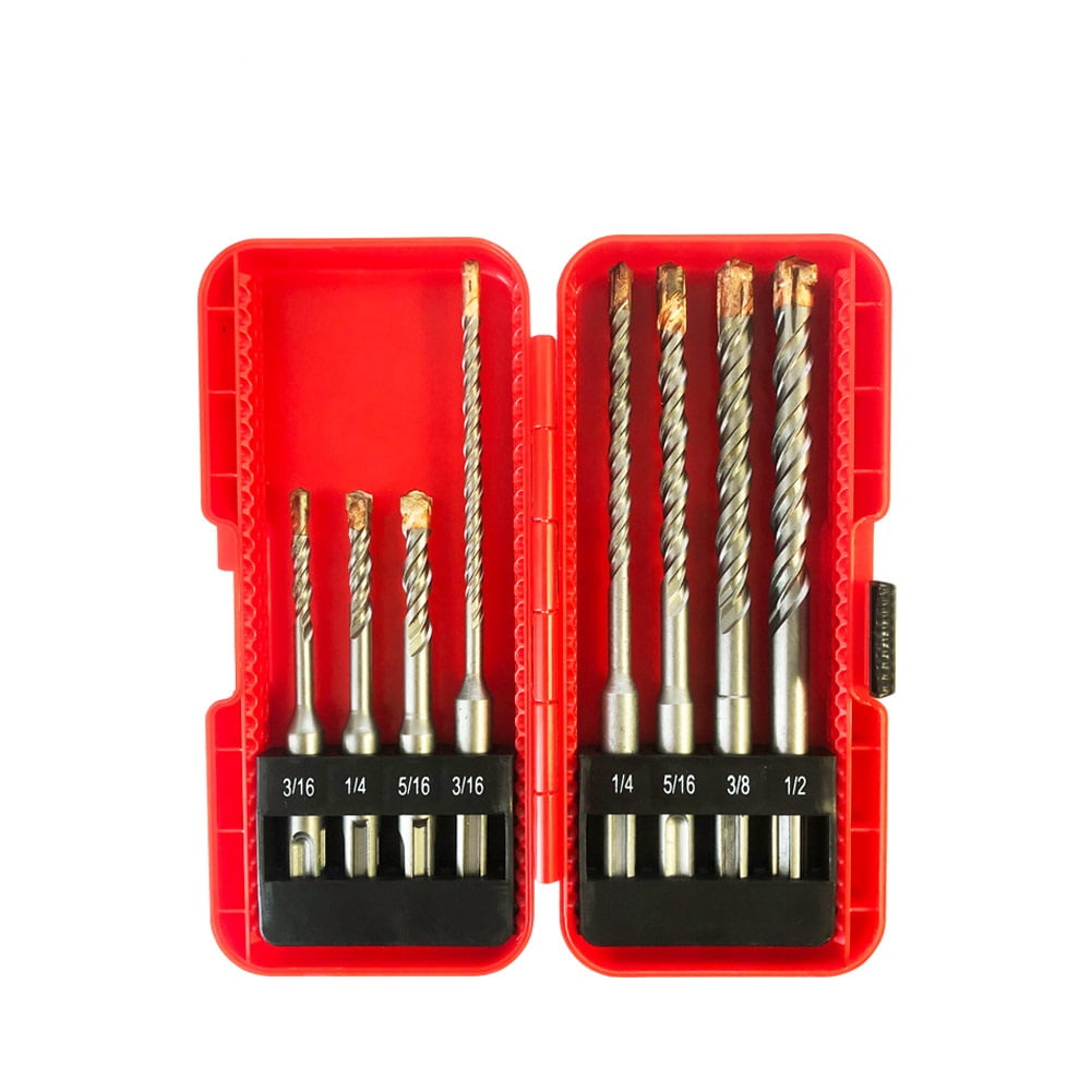Buy 8-Piece SDS-Plus Masonry Drill Bit Set with 4-Cutter Heads for ...
