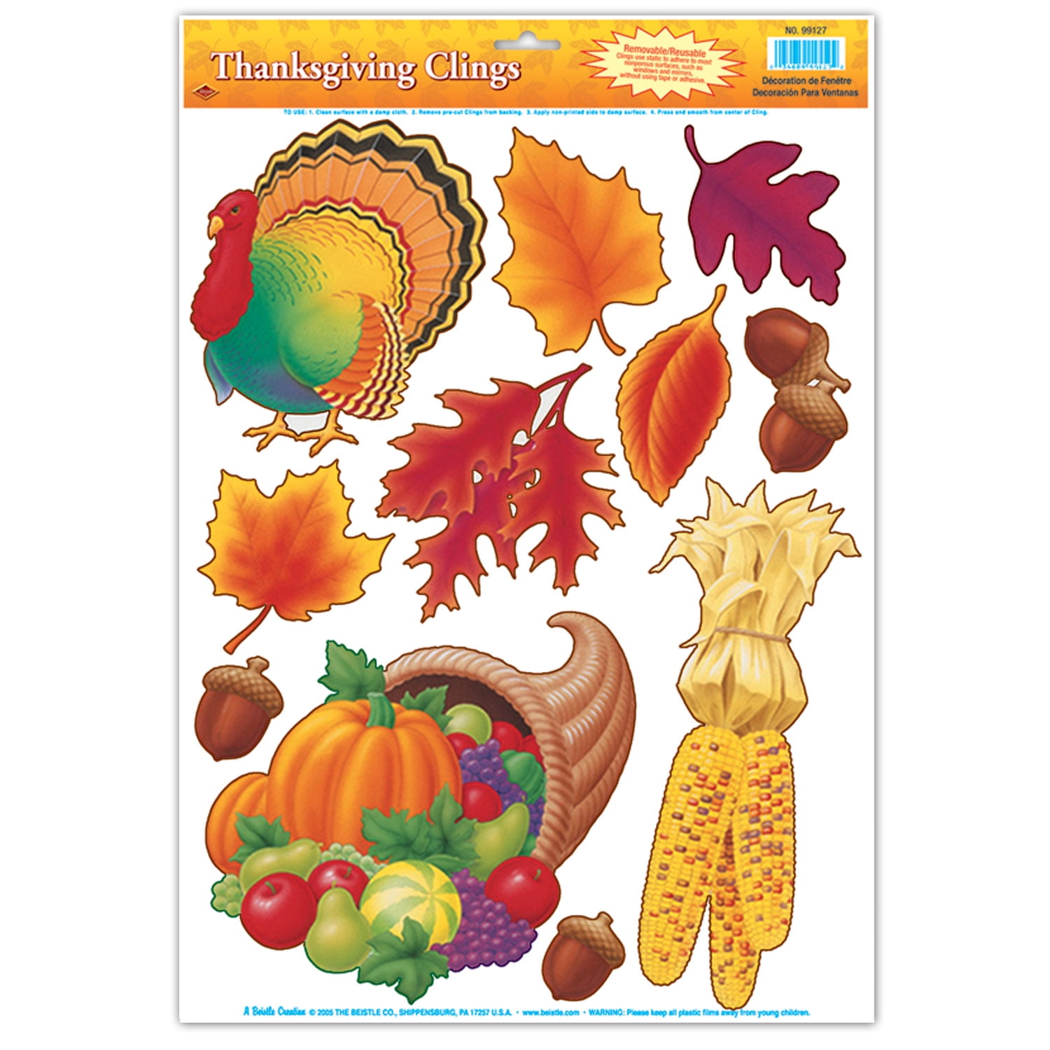 Thanksgiving Clings (Pack of 12) - Walmart.com - Walmart.com